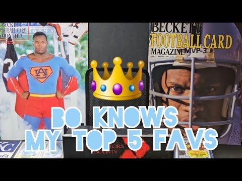 My Top 5 Fav Bo Jackson Baseball/Football Cards. #mlb #nfl #cards