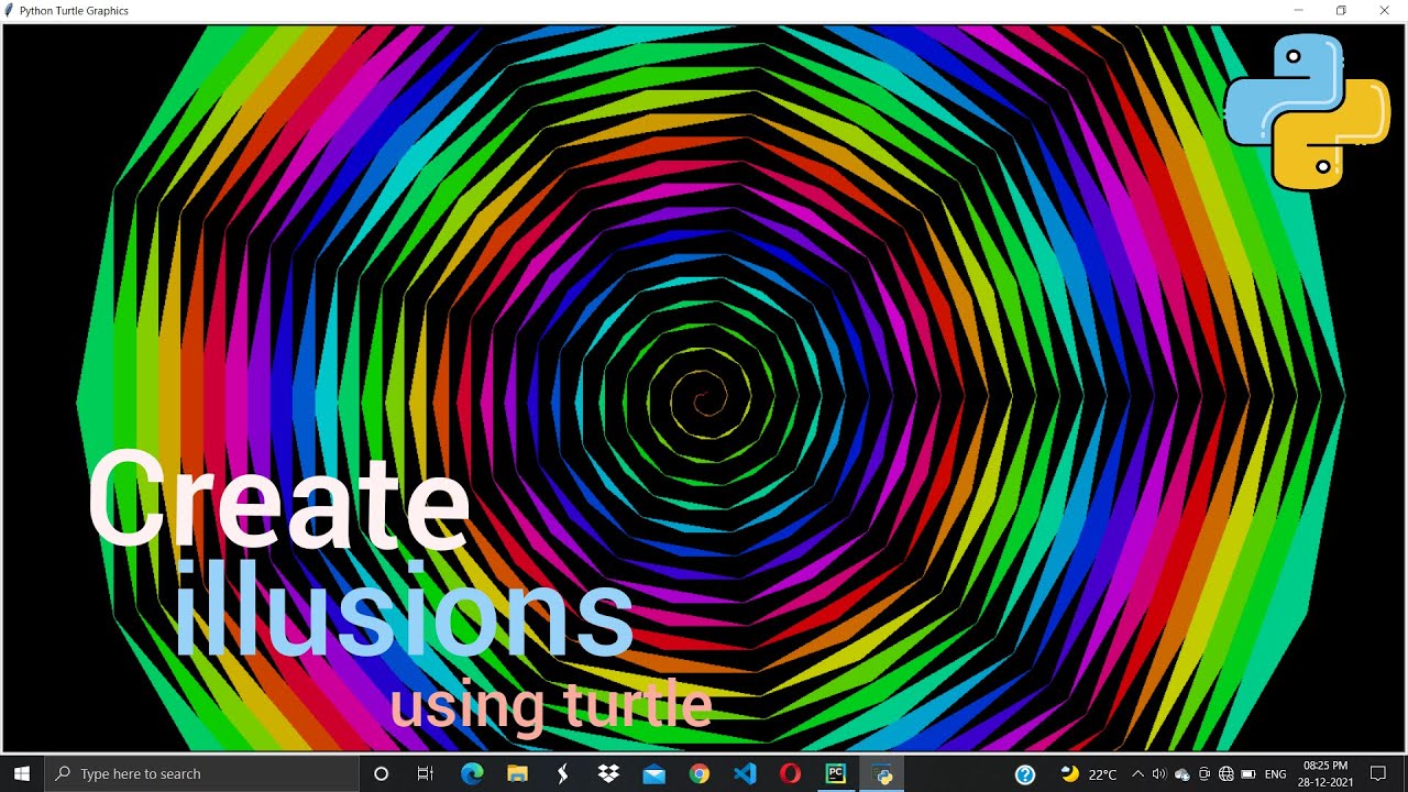 Create Eye illusions by using turtle module in python