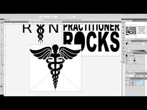 HOW TO DESIGN A T-SHIRT IN ILLUSTRATOR (Nurse Practitioner Rocks) [Basic: T-Shirt Design Tutorial]