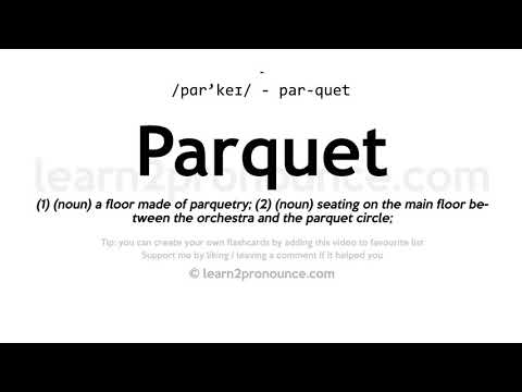Pronunciation of Parquet | Definition of Parquet