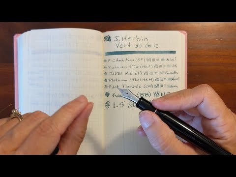 J. Herbin Vert de Gris and Fountain Pens