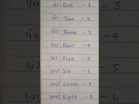 Write counting in words 1 to 8. #viral #education #shorts #short