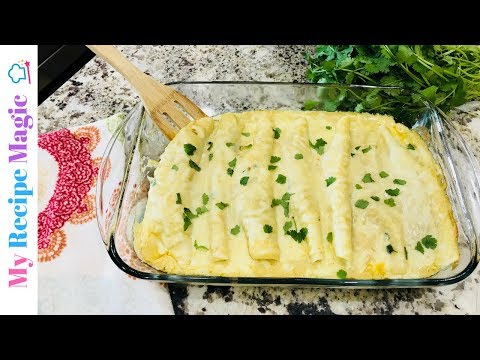 Pulled Pork Enchiladas With Creamy Green Chile Sauce