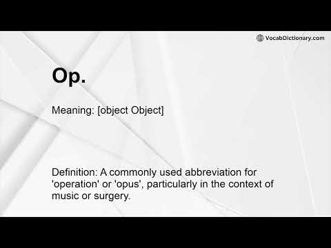 Op  Meaning