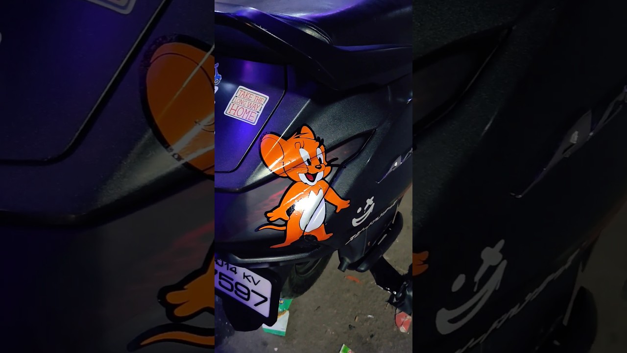 JERRY STICKER | TOM & JERRY STICKER | BIKE MODIFIED | MODIFICATION FOR ACTIVA |
