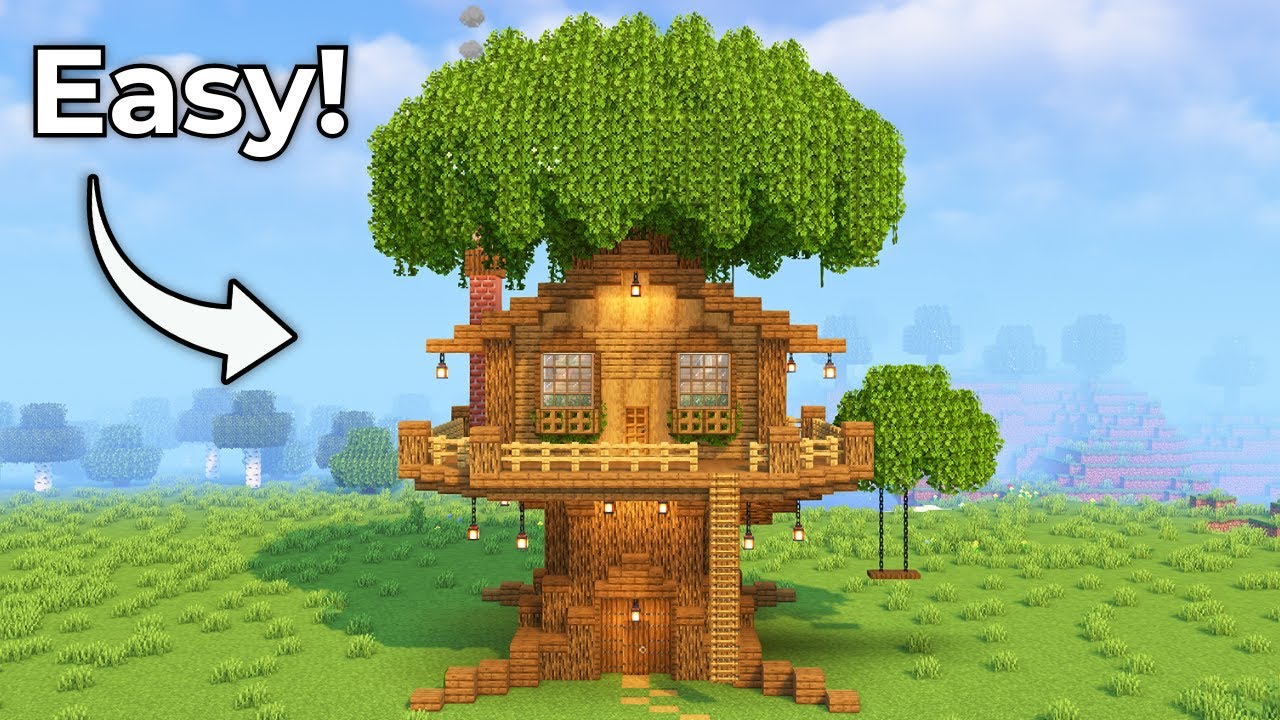 Minecraft: How to Build a Treehouse | Easy Tutorial🏠 - Minecraft Builders