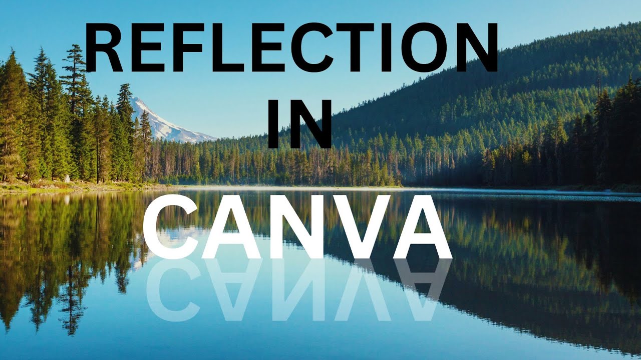 How to create a Simple Reflection Text Effect in Canva Tutorial