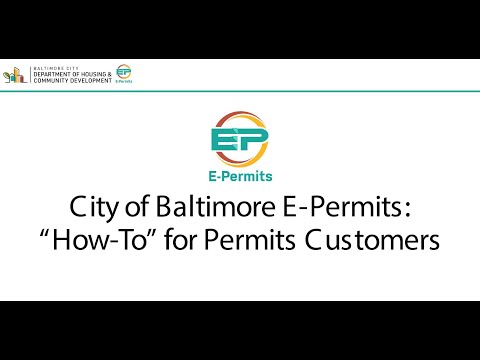 E-Permits "How-To" for Permits Customers