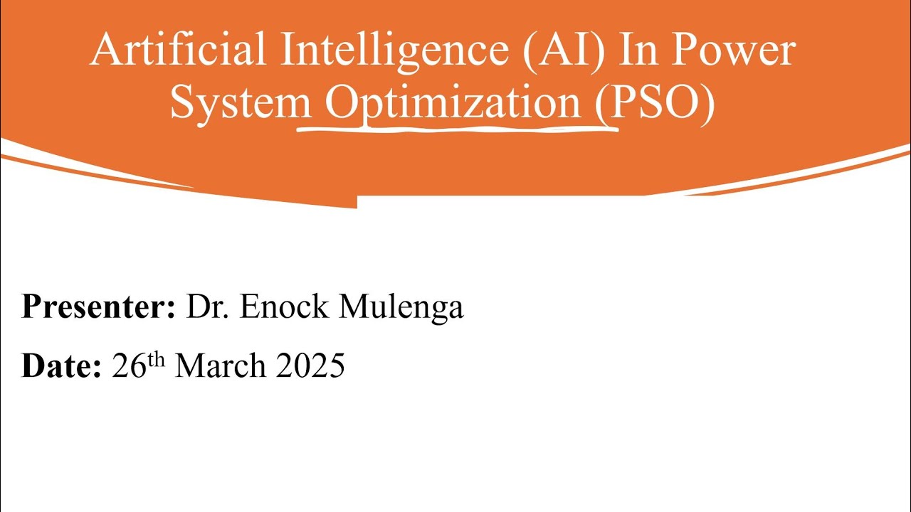 Part III - Artificial Intelligence (AI) In Power System Optimization (PSO)