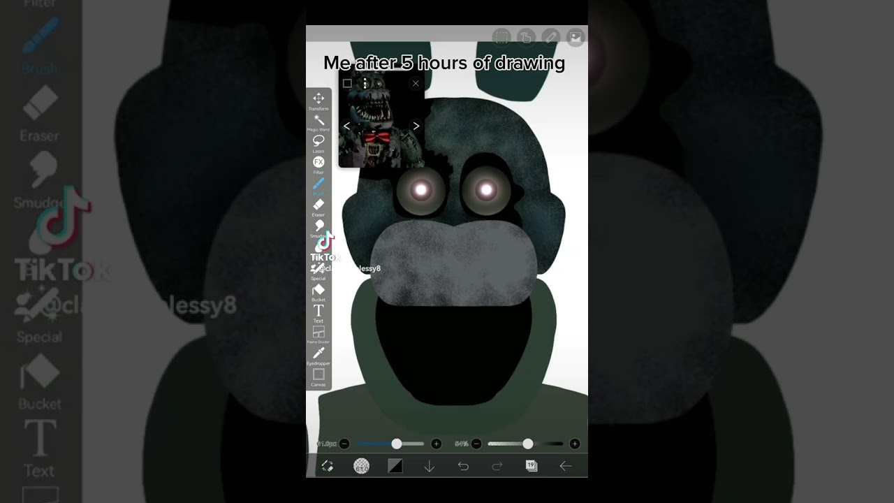 Nightmare Bonnie #fnaf #nightmarebonnie #belowthesurface #youtubeshorts #digitalartist #ibispaintx