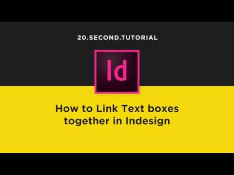 Link text boxes in Indesign | Adobe InDesign Tutorial #7