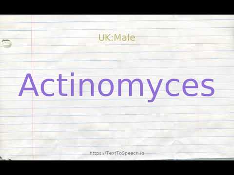 How to pronounce actinomyces