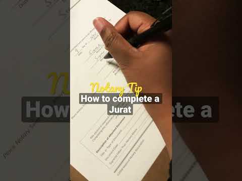 How to complete a Jurat #shorts