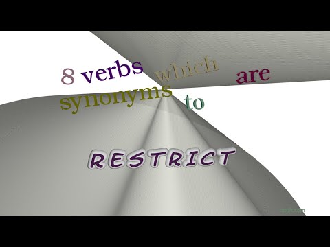 restrict - 9 verbs similar to restrict (sentence examples)