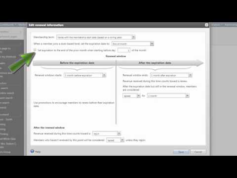 Setting Altru Membership Renewal Rules