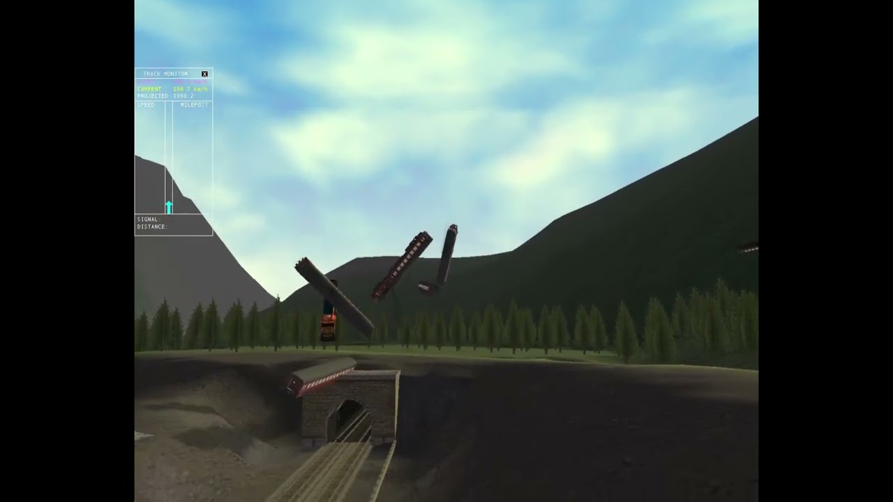 Microsoft Train Simulator Bin Train Crash 0.5