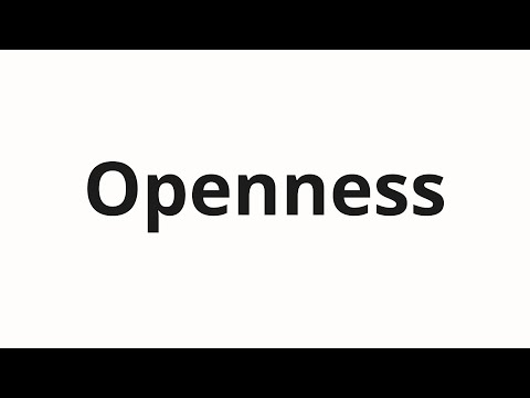 How to pronounce Openness
