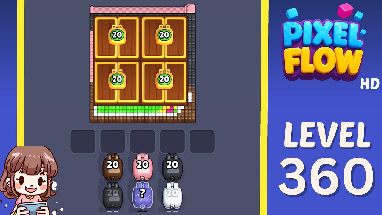Pixel Flow Level 360 Solution Walkthrough