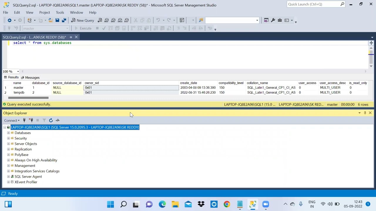SSMS - Object explorer alignment