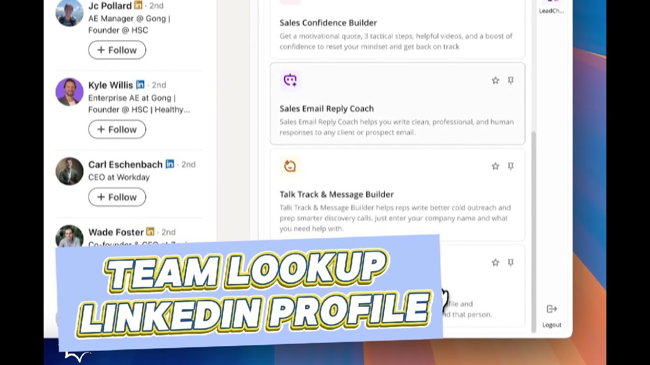 Meet Team Lookup: LinkedIn Profile Agent for people in Sales!