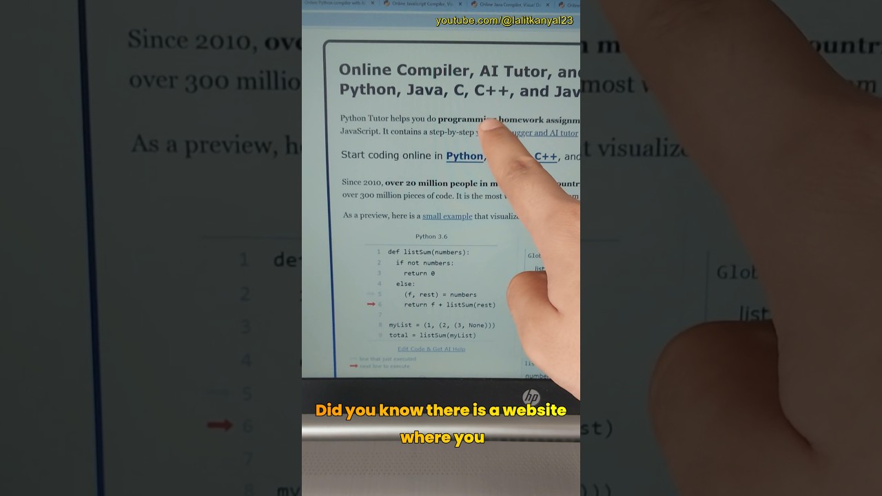 Free CODE Visualizer | Learn to code #coding