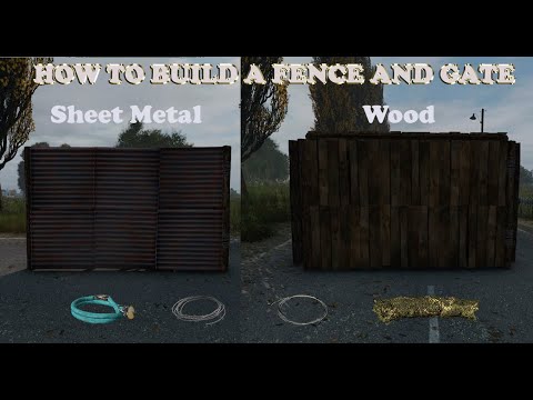 Dayz: How to Build a Fence and Gate + Combination Lock, Camo Net, Barbed Wire