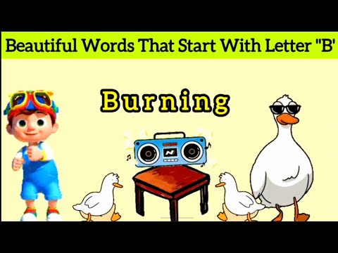 Beautiful Words That Start With Letter 'B' for kindergarten Class Learning Video