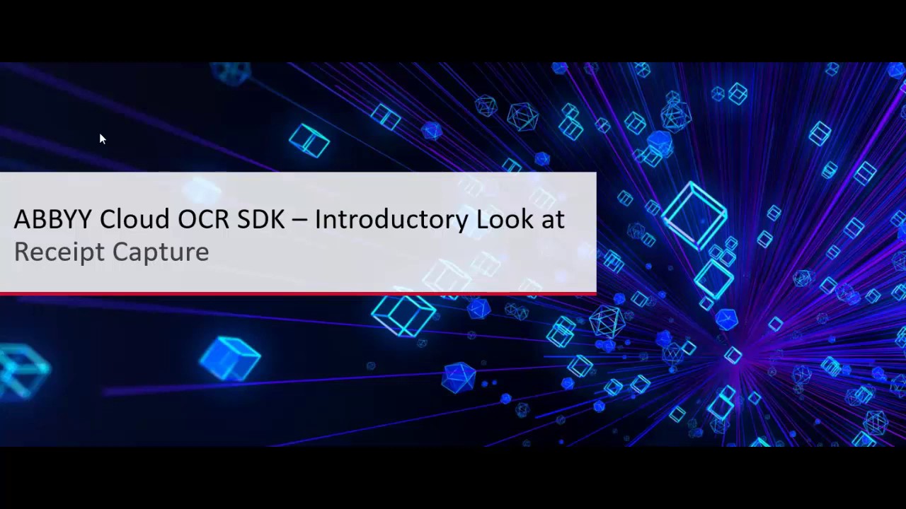 Getting started (plus processing your first receipt) with ABBYY Cloud OCR SDK