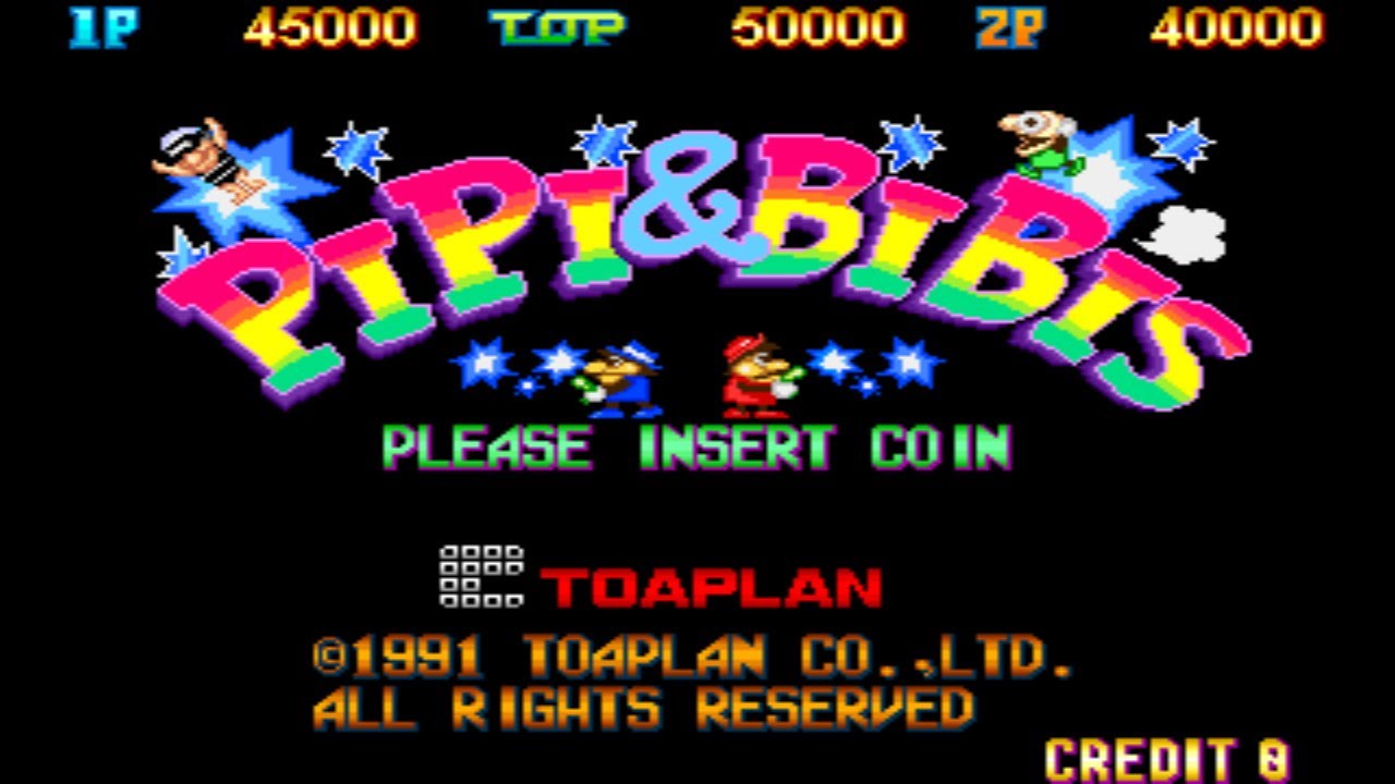 Pipi & Bibis / Whoopee 1991 Toaplan Mame Retro Arcade Games
