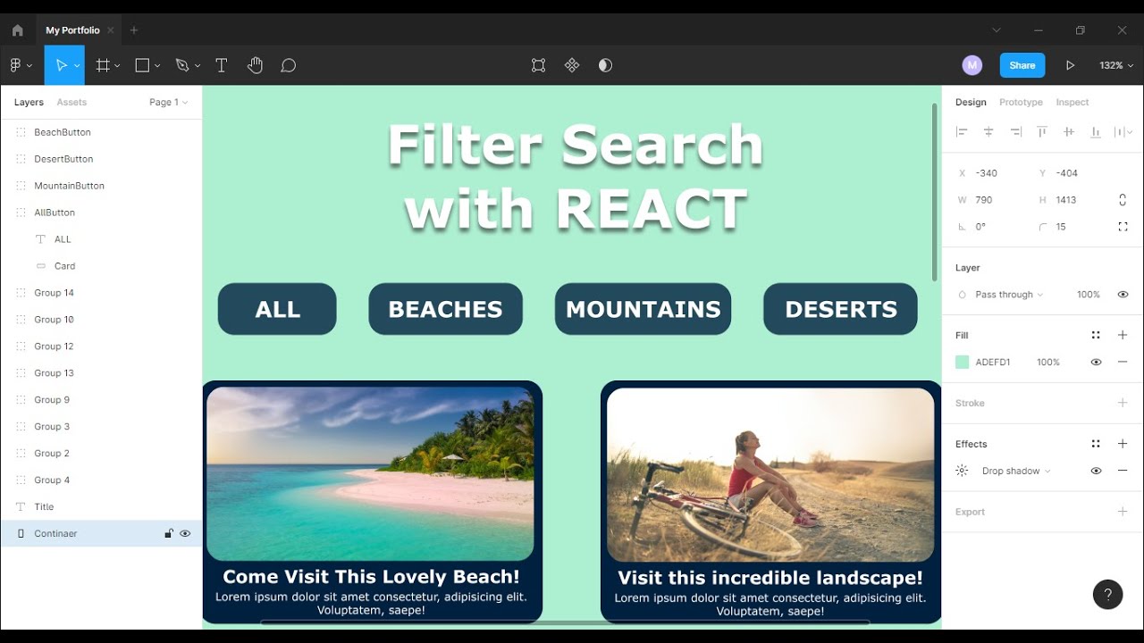 ReactJS Filter Search Tutorial - Beginner Project Using React Components