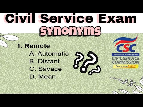 CIVIL SERVICE EXAM REVIEWER SYNONYMS REVIEWER | 2022-2023 | ABRINICA CALZADO TV