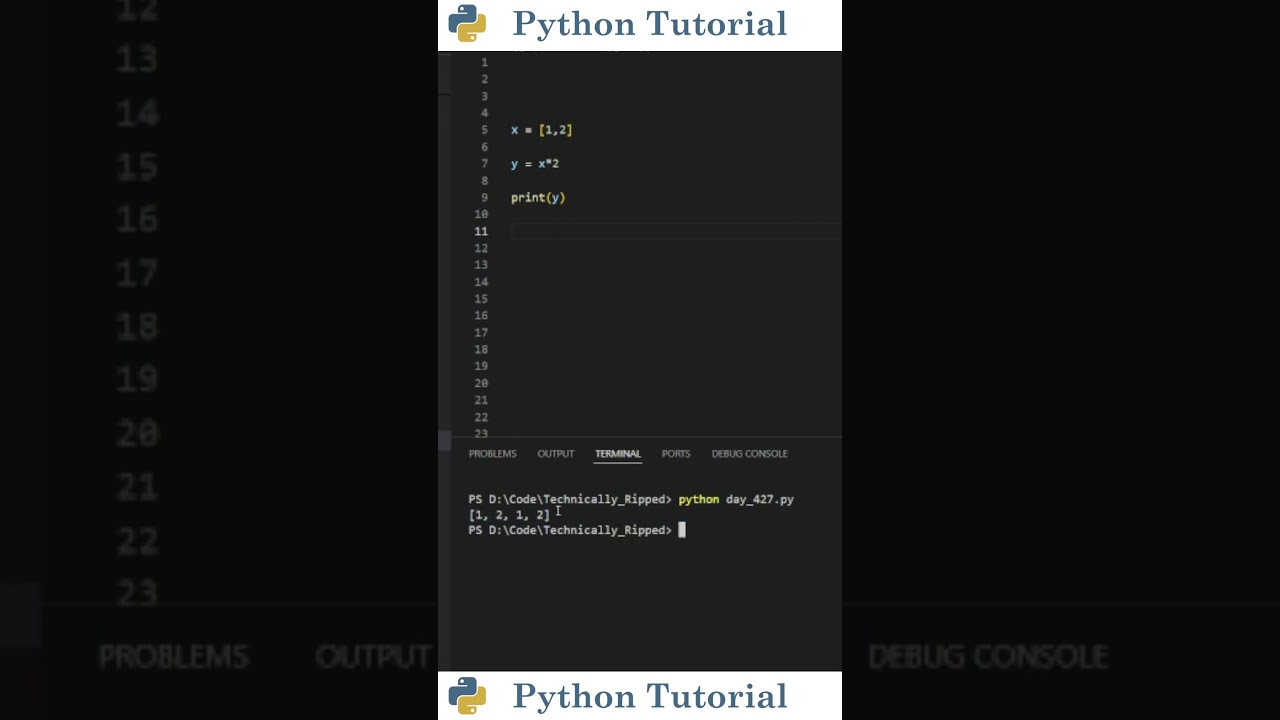 Multiplying Python Lists And Strings | Python Tutorial