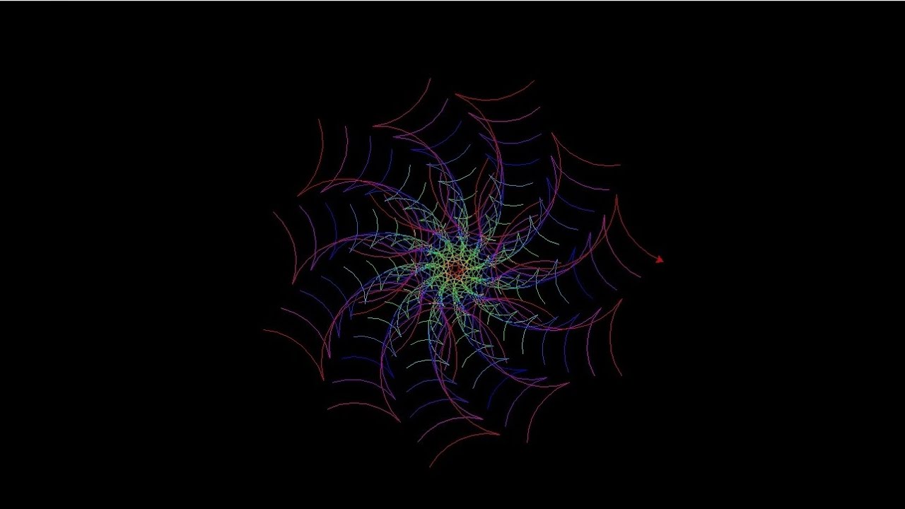 Spider Web Drawing In Python | Python Turtle Graphics | @BioCode_Breaker