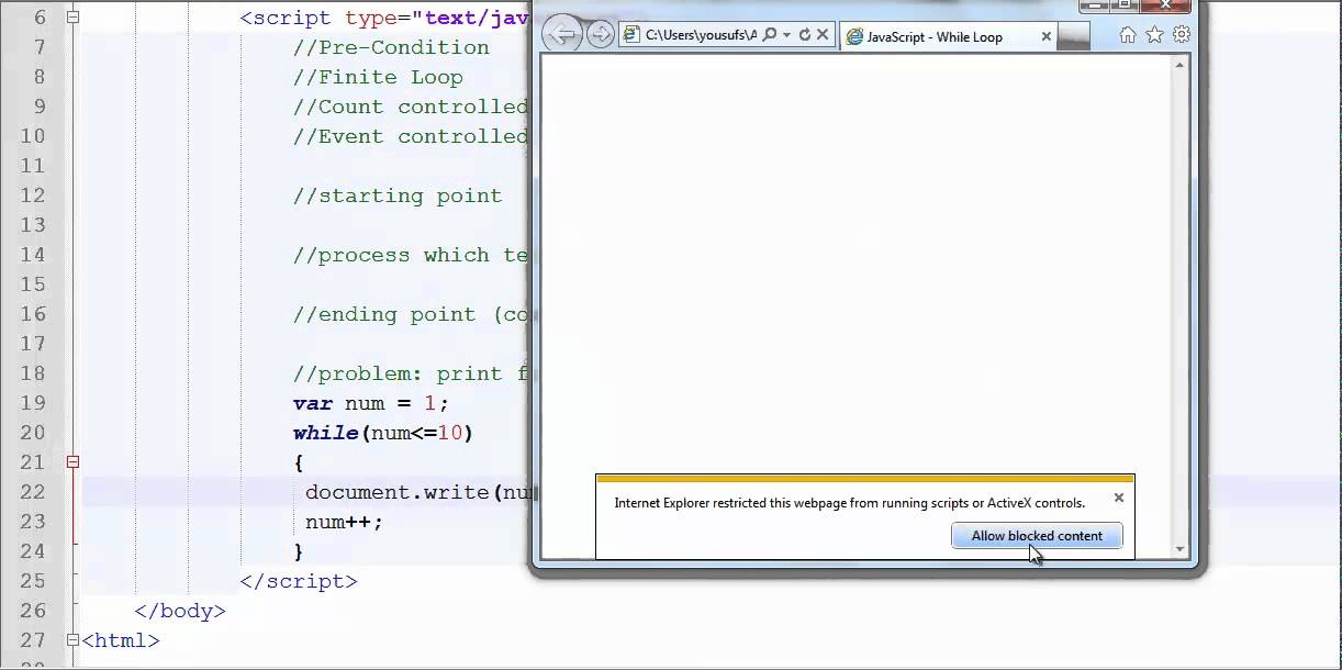 JavaScript Tutorial #12 - While Loop