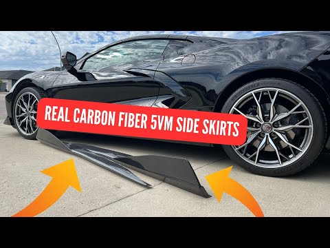 C8 Corvette Carbon Fiber Side Skirts Install! 🔥 5VM Style by EOS – DIY Made Easy!