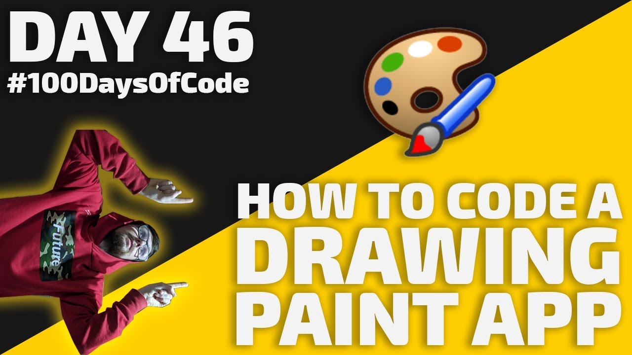 How to code a DRAWING app in JavaScript - Day 46 - #100DaysOfCode