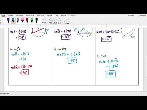 Inscribed Angles of a Circle Theorem