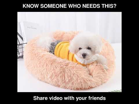 Round Cat Beds House Soft Long Plush Best Pet Dog Bed For Dogs Basket Pet Products Cushion Cat Bed