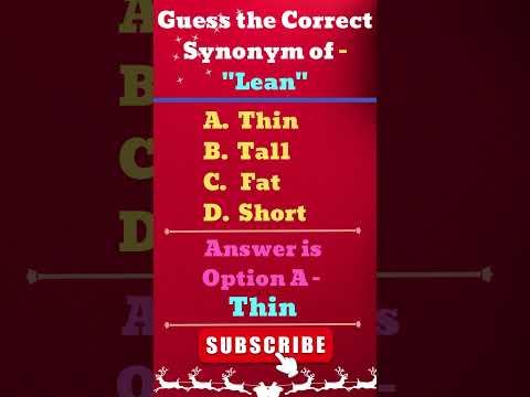 Guess the Synonyms of - "Lean" #shorts #youtubeshorts #shortsvideo