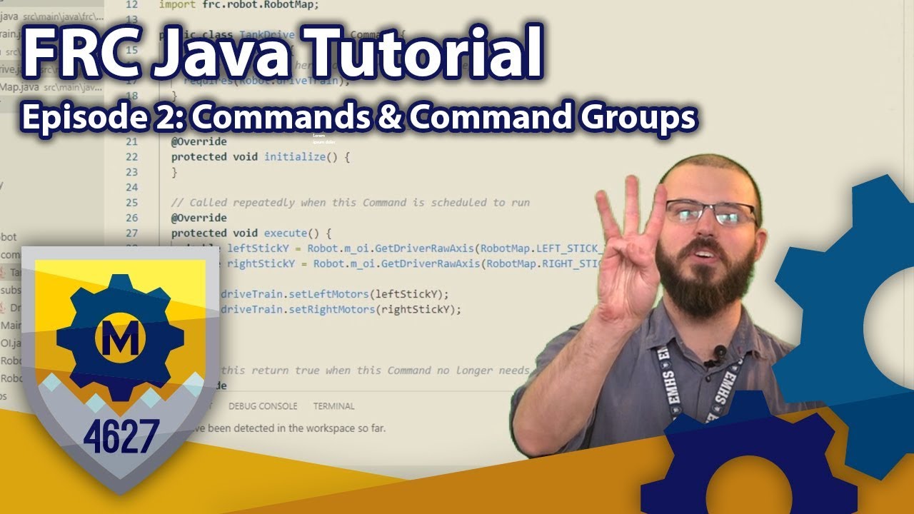 FRC Java Tutorial – WPILib 2019 Command Based Framework Ep 3: Commands and Command Groups