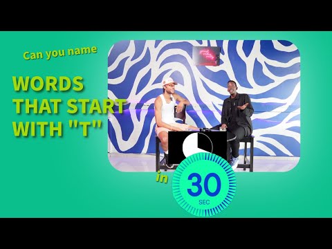 words that start with T - name it in 30 seconds | Steven Perrie answers vs Davy Carmel