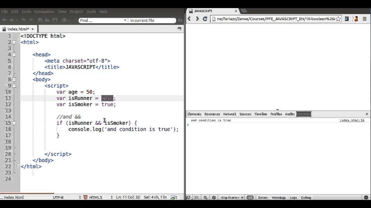 How to use Boolean Operations in JavaScript
