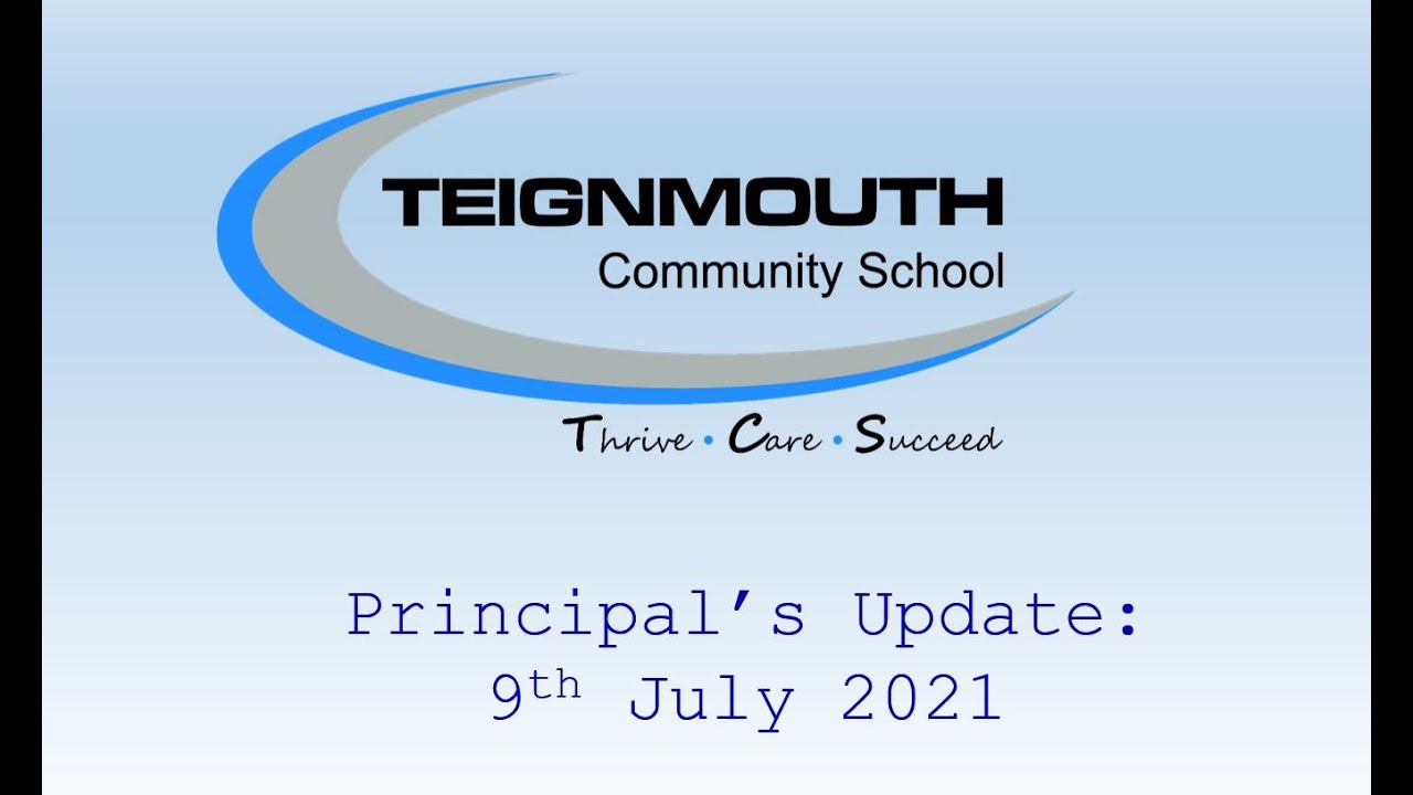 Principal's Update 9th July 2021