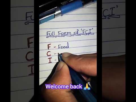 FCI full form 🇮🇳 #shorts #youtubeshorts #fullform