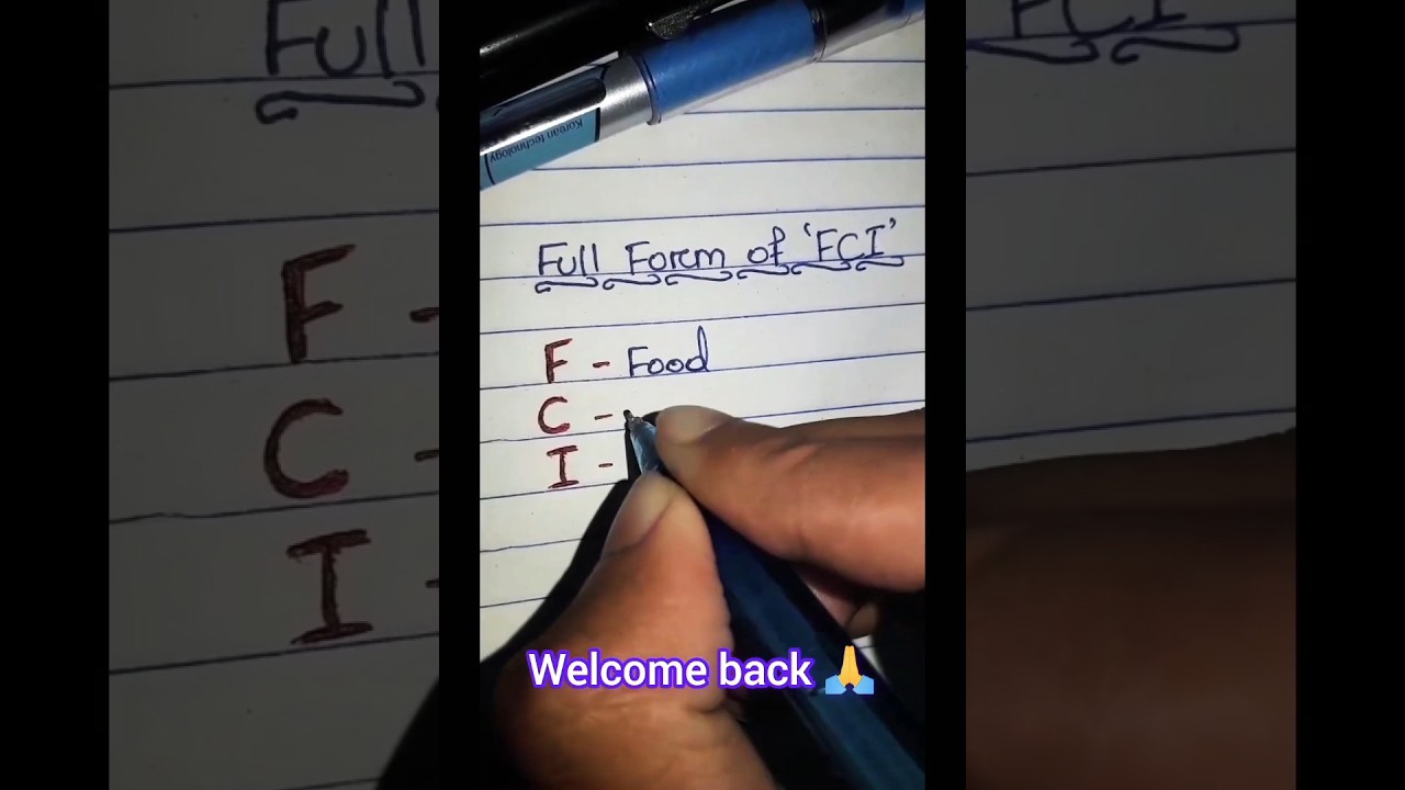 FCI full form 🇮🇳 #shorts #youtubeshorts #fullform