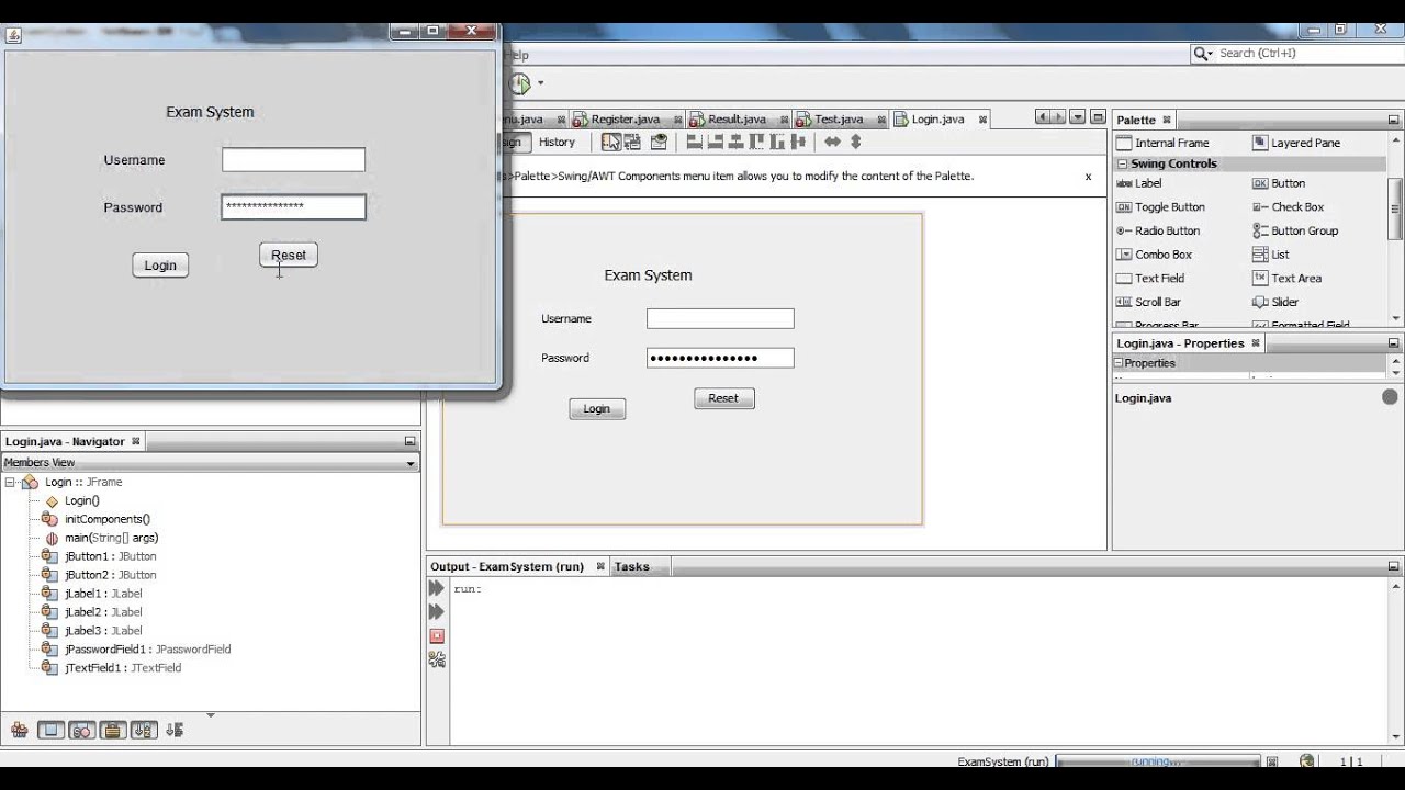Java Swing Tutorial Part 1 - Exam System