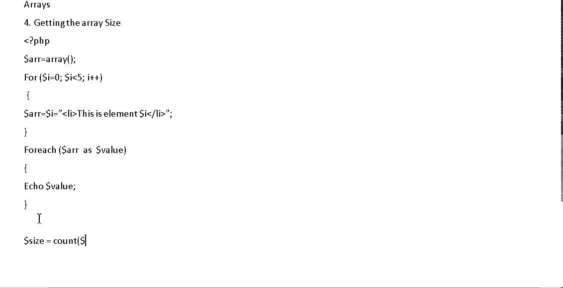 Part 33: Learning Programming (PHP Web Development) - Finding Array size with Count Function