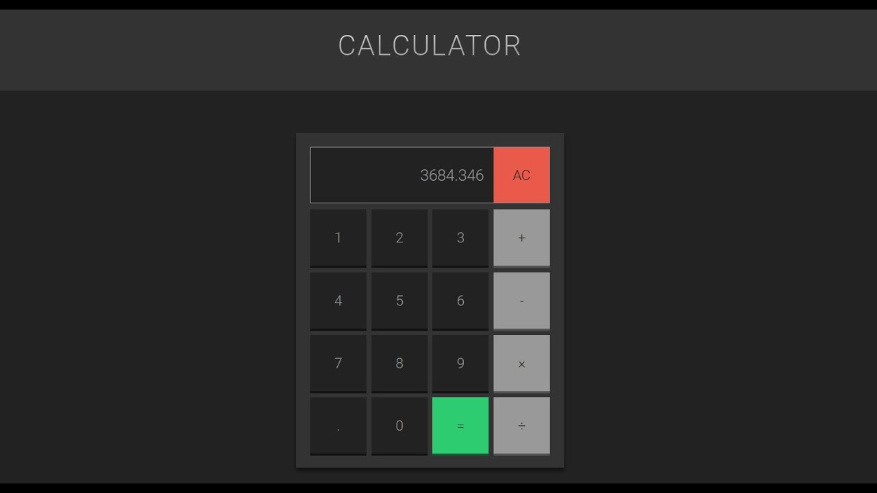 JavaScript Calculator With Source Code | Source Code & Projects