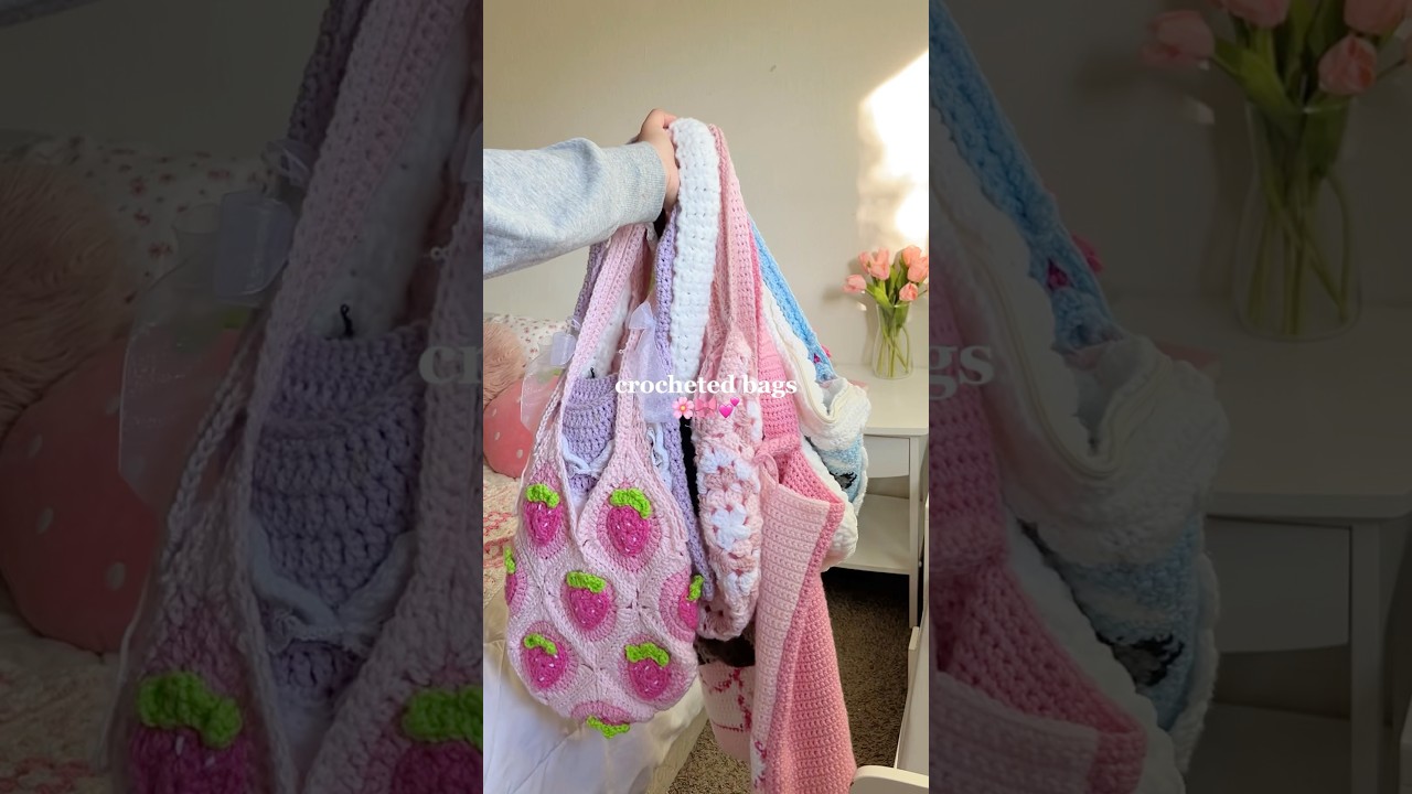 crochet bag ideas you can do 🎀 #crochet #crochettutorial #crochetbags