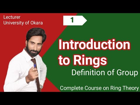 1- Introduction to Ring in Hindi Urdu | Group in Urdu | complete course on Ring Theory and Modules.